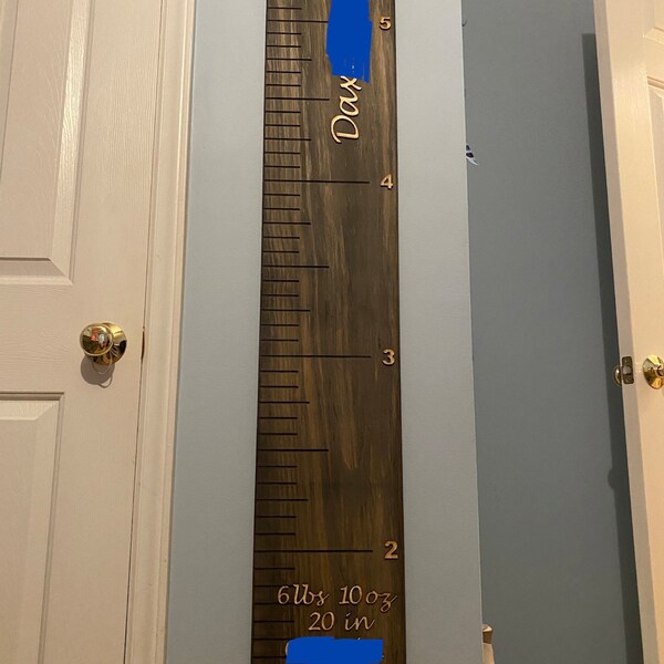 Personalized Wooden Growth Chart Wooden Growth Ruler Wood Growth Chart ...