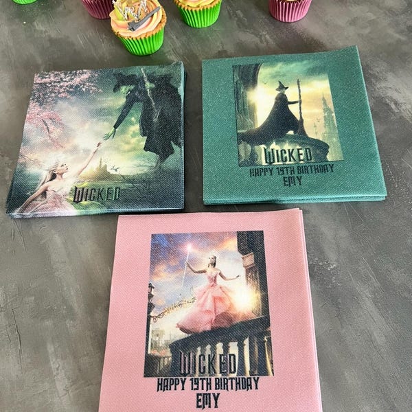 Wicked Party Decorations- Personalised Birthday Plates Cups Napkins ...