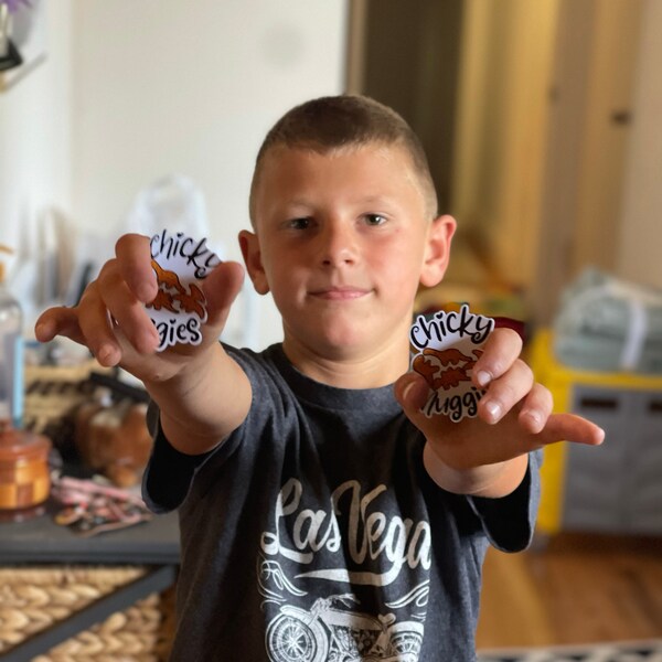 Chicky Nuggies Sticker - Dino Chicken Nuggets Sticker - Funny Food ...