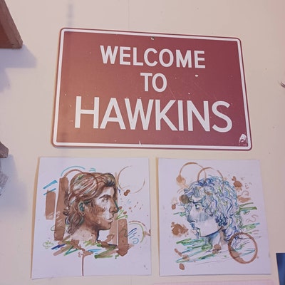 Hawkins Plastic Sign Stranger Things 00046 - Etsy