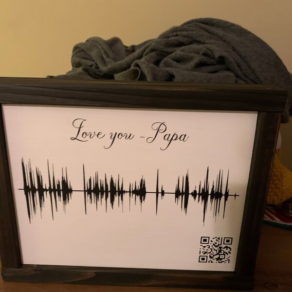 Sound Wave Sign With QR Code | Voice Recording Art | Custom Sound Wave ...