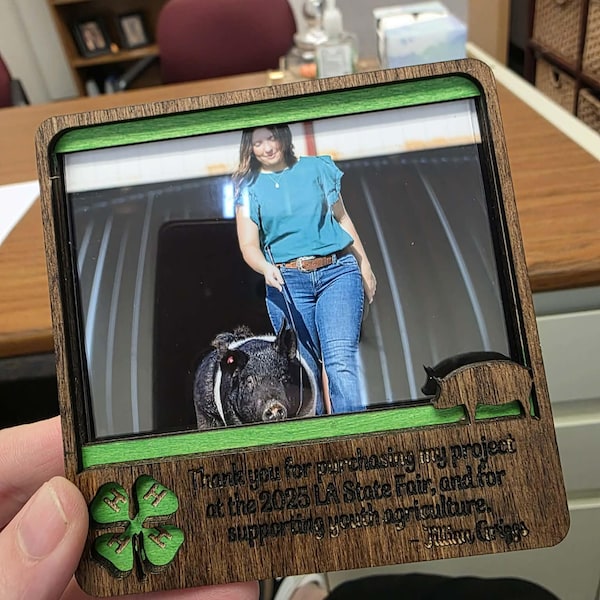 Personalized 4-H Fair Auction Thank You Plaque: Custom Engraved Wooden ...