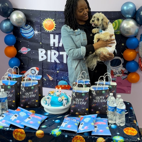 Outer Space Birthday Chip Bags Planet Birthday Chips Astronaut Birthday ...