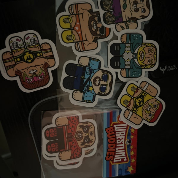 Wrestling Buddies Sticker 6 Pack. - Etsy