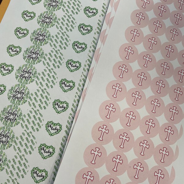 Green Baby Shower Kisses Stickers, (set of 216), Greenery Theme Labels ...