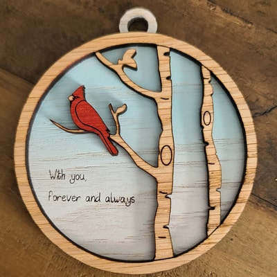 LASER CUT FILE Cardinal Ornament Svg File - Etsy