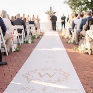 Custom Personalized Aisle Runner Wedding Aisle Runner MAE97F/ENT Plain ...