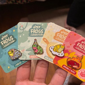 Golden Frog Hard Enamel Pin/tiny Frögs Collection Serotonin - Etsy
