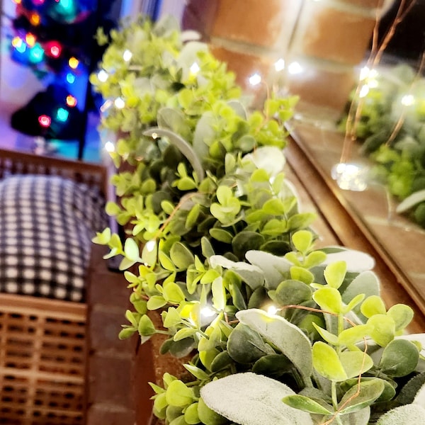 Handmade Faux Greenery Garland: Year-round Table Centerpiece - Etsy
