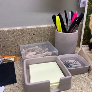 Desk Accessories Set Post-it Holder Pen Cup Desk Organizer Desk Set ...