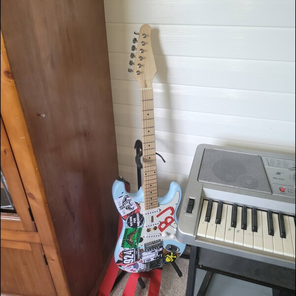 1996 BJ Guitars Billie Joe Armstrong Billie Joe Green Day Blue Guitar ...