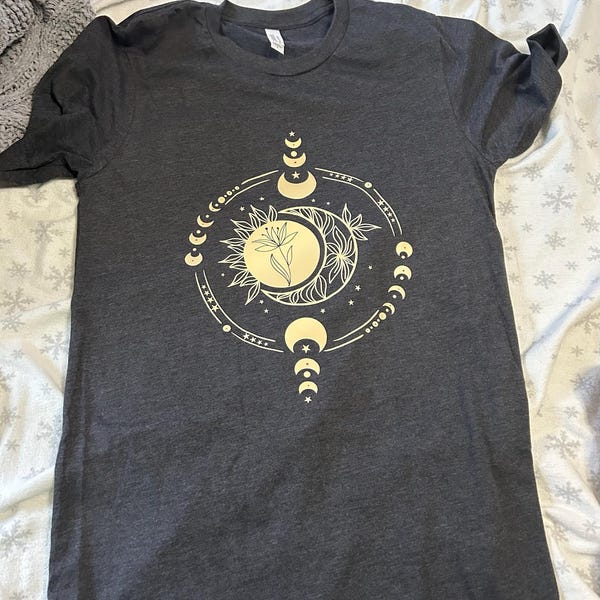 Mystic Moon and Sun Shirt, Celestial Moon Shirt, Boho Moon Shirt, Moon ...