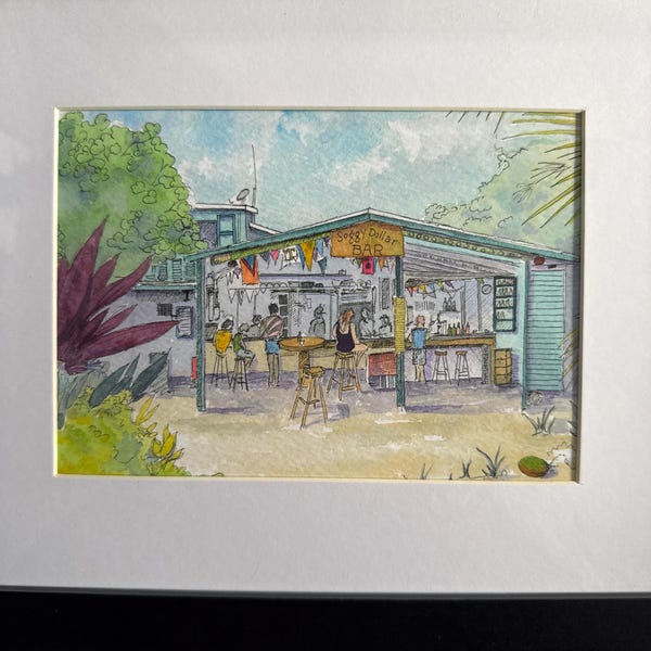 Charlotte Amalie St. Thomas USVI Scenic View Original Watercolor Art by ...