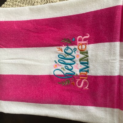 Hello Summer Machine Embroidery Design, 3 Sizes, Instant Download - Etsy