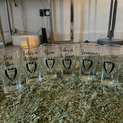 Personalised Pint Glass / Best Man Glass / Groomsman Gift / Wedding ...