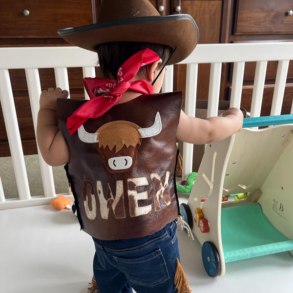 5 PIECES. My First Rodeo Baby COWBOY OUTFIT Baby Chaps Western Clothes ...