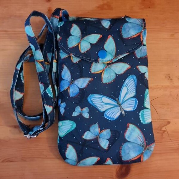 Phone Bag, Handmade Crossbody Smartphone Bag, Passport Bag, Adjustable ...