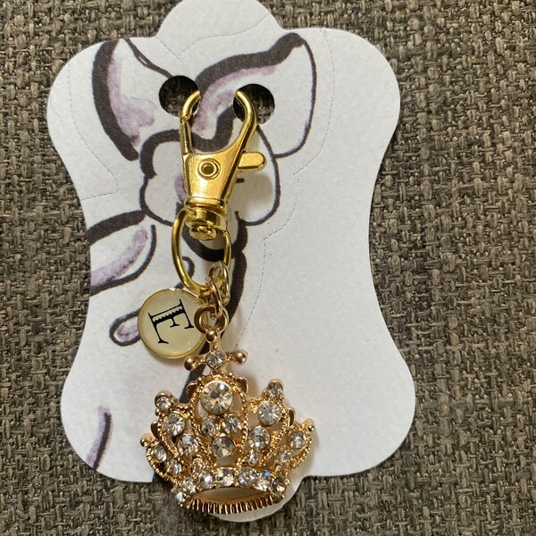 Rhinestone Crown Zipper Pull, Rhinestone Zipper Pull, Crown Purse Charm ...
