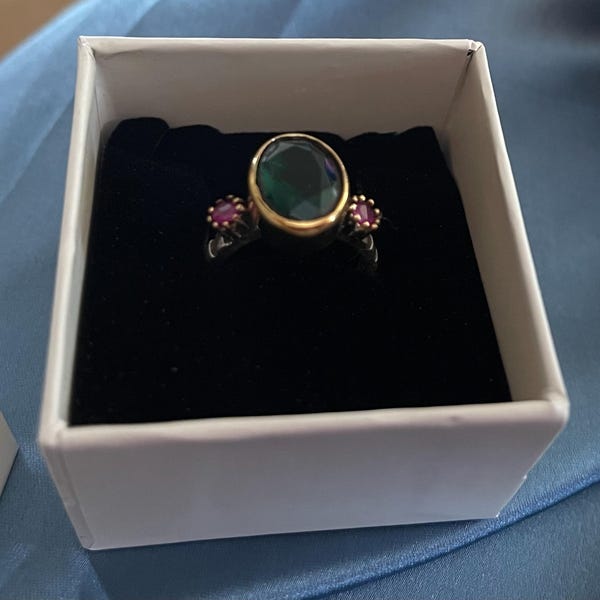 Mens Blue Sapphire Stone Ring, Turkish Handmade Ring, Ottoman Style ...