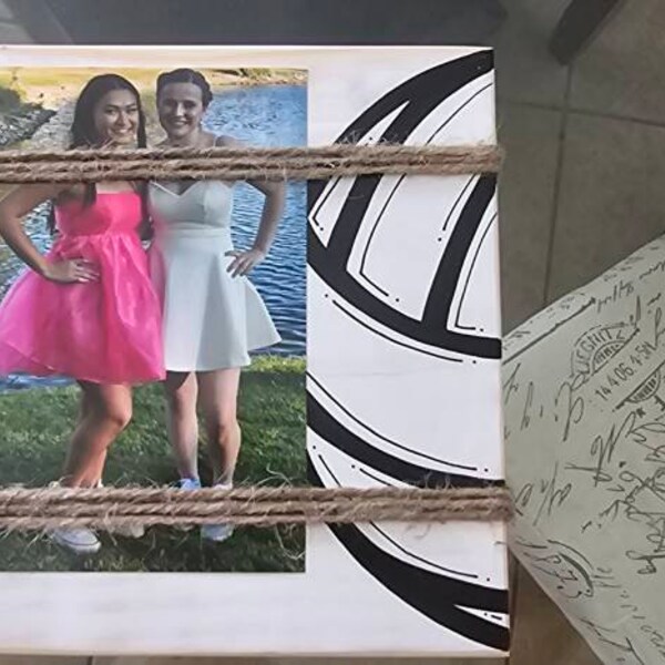 Volleyball Picture Frame/holder, Farmhouse Style, Coaches Gift, Team ...