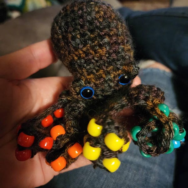 Beaded Fidget Octopus Crochet Pattern | Crochet Fidget Toy | Fidget ...