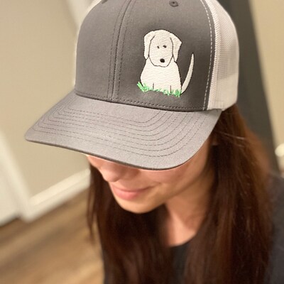 Horse Trucker Snapback Hat, Chestnut/navy/silver, Hand Drawn Design ...