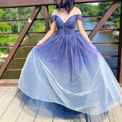 Stars Moon Prom Dress Champagne Long Evening Dress Sparkly - Etsy