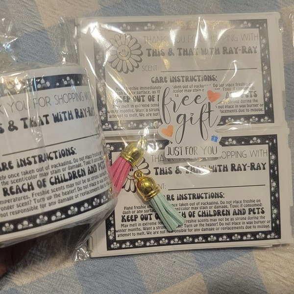 ROLL OF 250 - Large Car Freshie Warning Labels, Custom Warning Labels ...