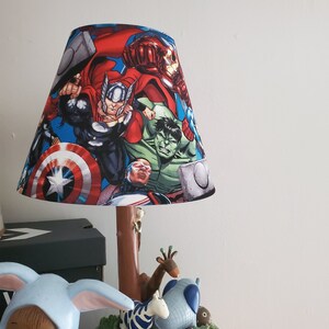 Marvel Lamp Shade. Thor Captain America Hulk Ironman Black - Etsy
