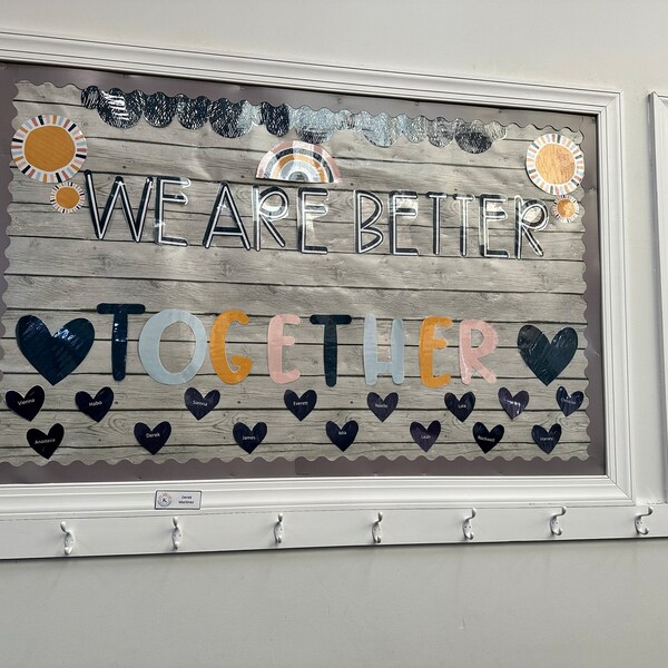 Boho Rainbow Back to School Bulletin Board or Classroom Door Decor ...