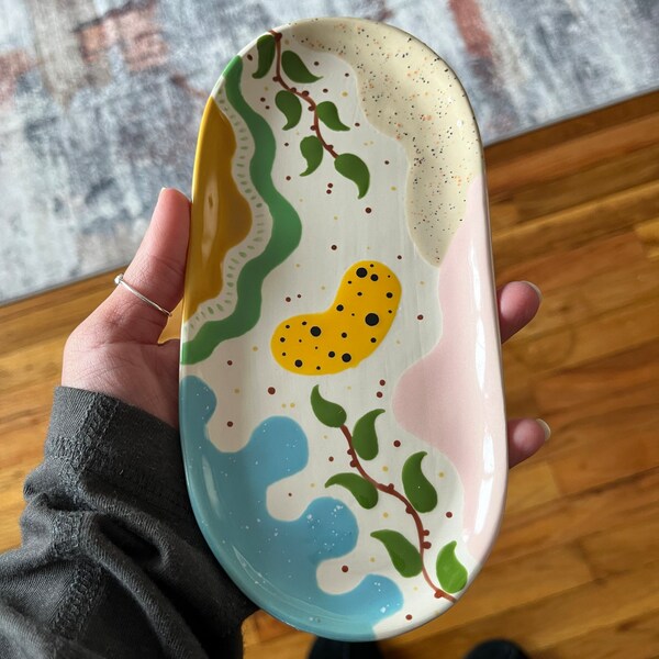 Oval Ceramic Tray - Etsy