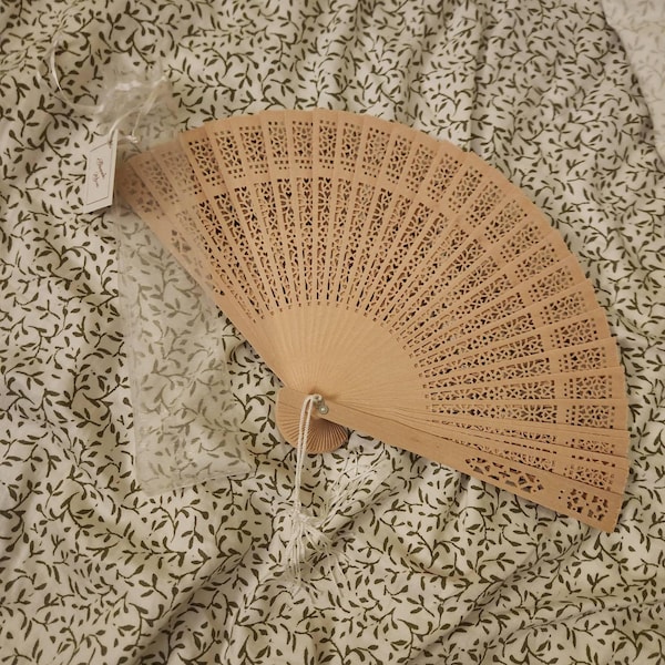 Color Wood Panel Hand Fan, Sandalwood Fan for Wedding Favor - Etsy