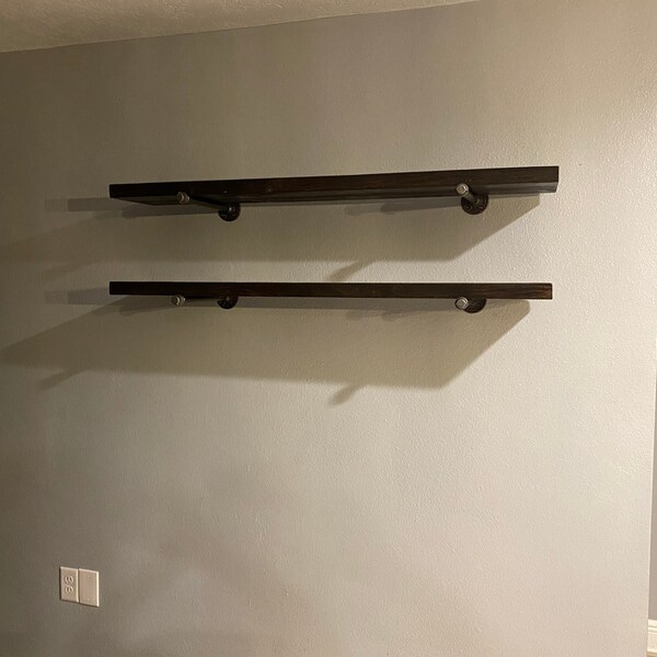 Pipe Hangers for Industrial Floating Shelves, Iron Shelf Brackets ...