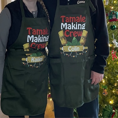 Personalized Tamale Making Crew Apron, Tamale Crew Apron, Christmas ...