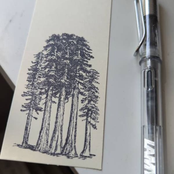 Redwood Trees RUBBER STAMP, Tree Stamp, Nature Stamp, Outdoor Stamp ...