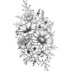 Duplicate Birth Flower Bouquet, Family Birth Month Tattoo Design, up to ...