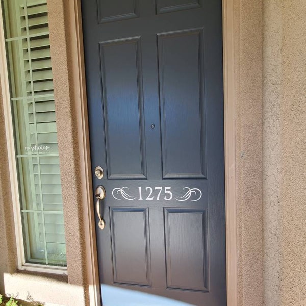 House Numbers Decal - Front Door Decal - Front Door Welcome - Vinyl ...