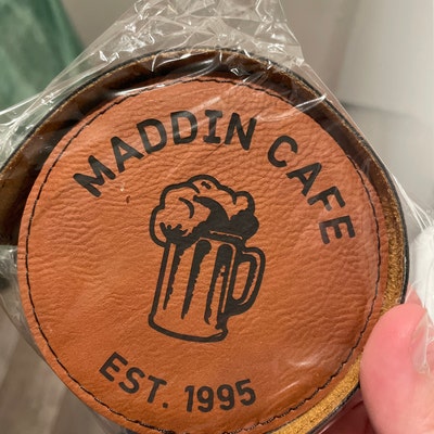 Personalized Bar Coasters, Set of 6 Coasters With Bar Name and Beer Mug ...