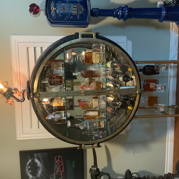 15" Rocket Ship Spaceship Steampunk Industrial Pipe Desk Lamp With 4 ...