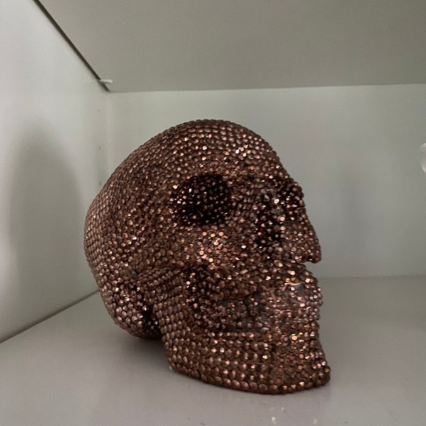 Black & Gold Splatter Skull // Skull Decor// Handmade by Haus of Skulls ...