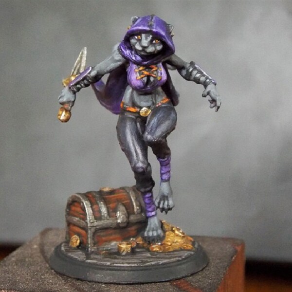 Female Tabaxi Miniature | Twin Goddess Miniatures | Tabletop RPG ...