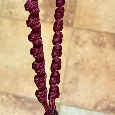 Black Eastern Orthodox Prayer Rope Chotki, 33 Count Barrel Knots. 550 ...