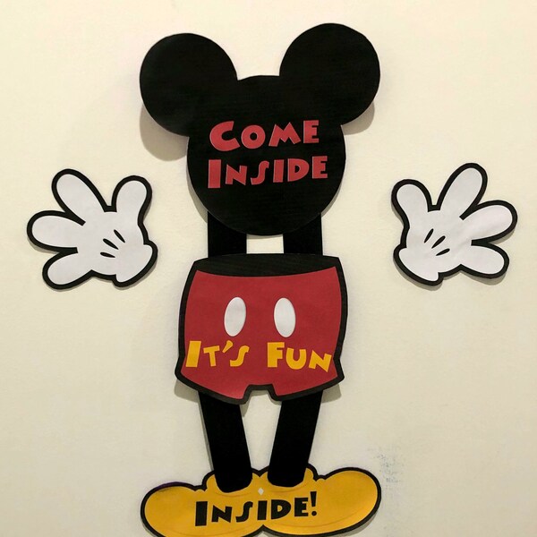 INSTANT DOWNLOAD Printable Classic Mouse Hanging Welcome Door Sign ...