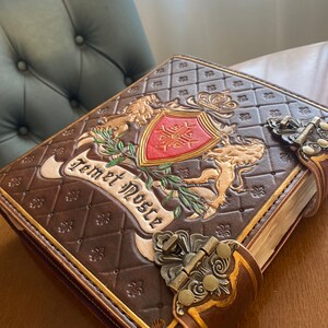 Custom Large Leather Bound Book, Personalized Gift, A3 Leather Book ...