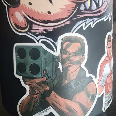 Commando Arnold Schwarzenegger Waterproof Matte Sticker - Etsy