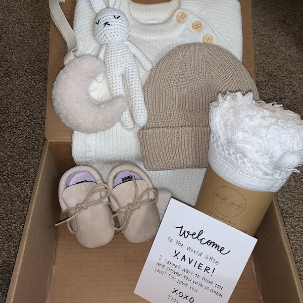 Baby Boy/girl Gift Box Set, Personalized Gift, Gender Neutral Baby Gift ...