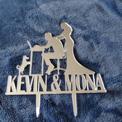 Computer Programmer Wedding Cake Topper Custom Game Cake Topper Bride and Groom Cake Topper Mr ...