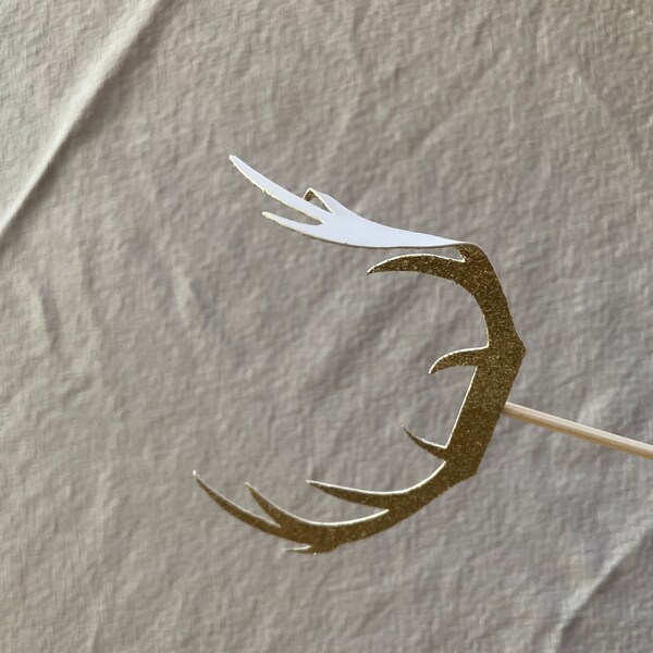 Antler Cake Topper, Birthday Party Decorations, Baby Shower, Wedding ...