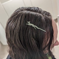 Silver Squirrel and Acorn Hair Pin, Oak Tree Branch, Fall Bobby Pin ...