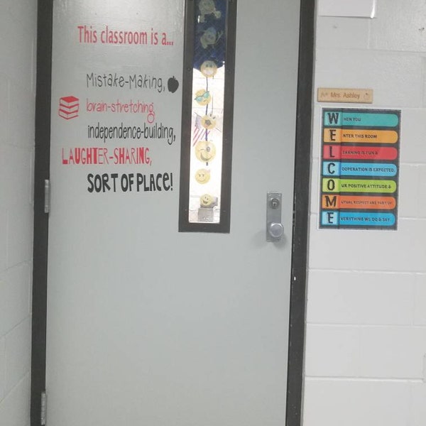 Classroom Door Vinyl Wall Decal Sticker, School Classroom Library Decal ...